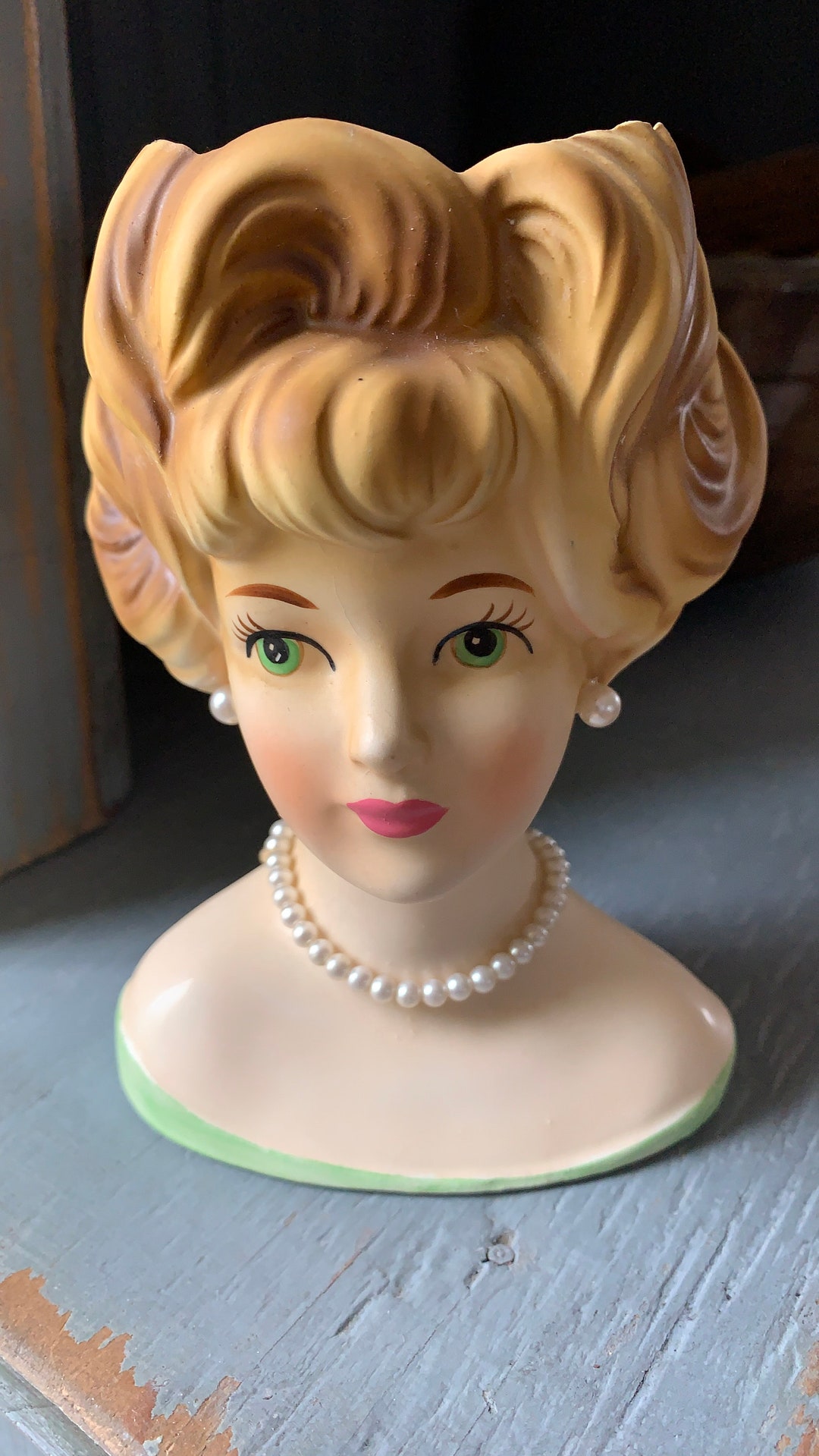 Vintage Head Vase - Etsy