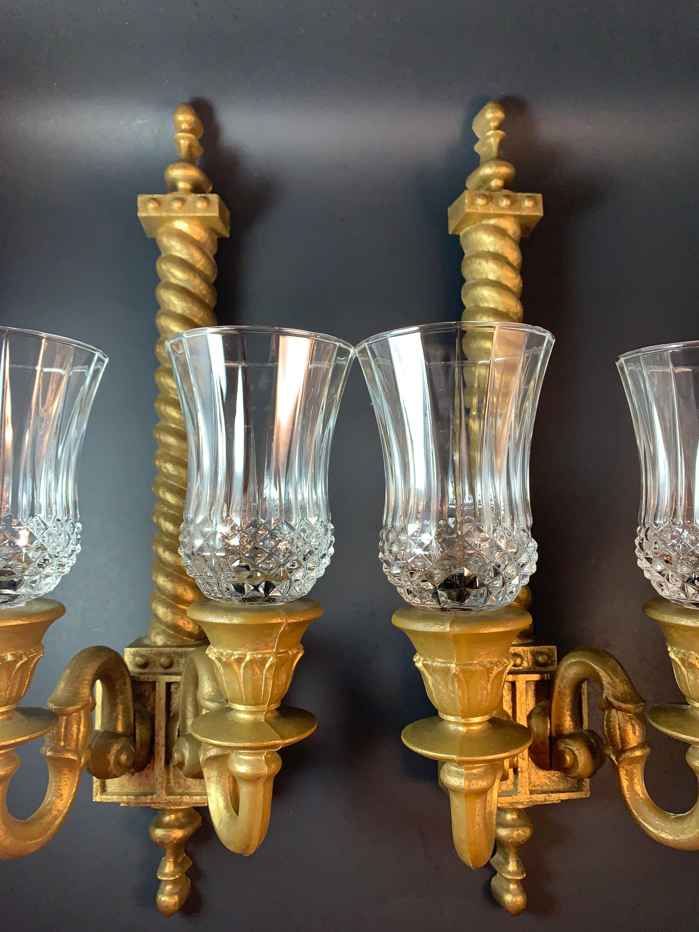 Vintage Burwood Wall Sconces - Etsy