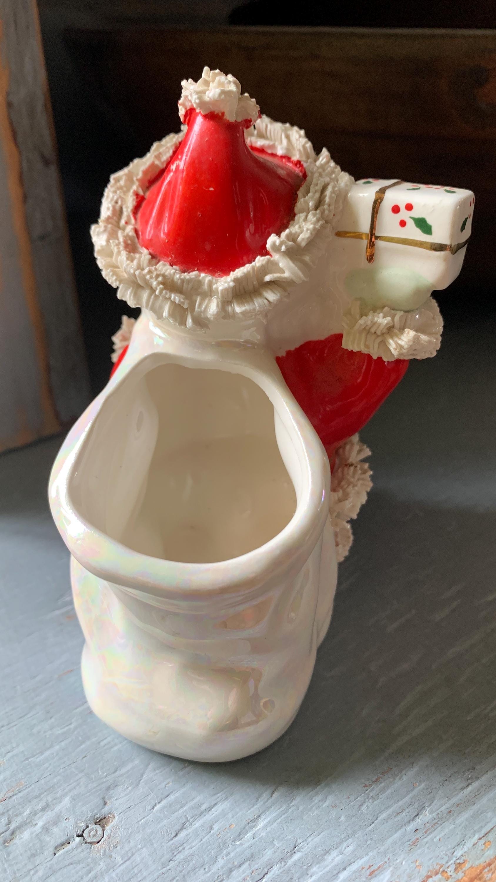 Vintage Spaghetti-trimmed Santa - Etsy