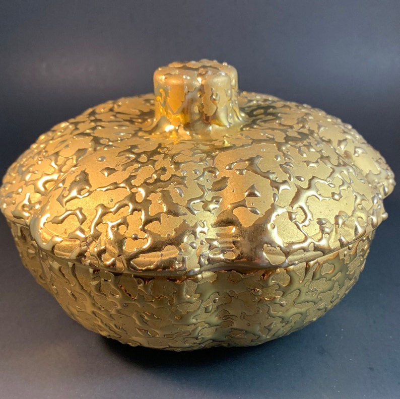 Weeping Gold Covered Dish - Etsy