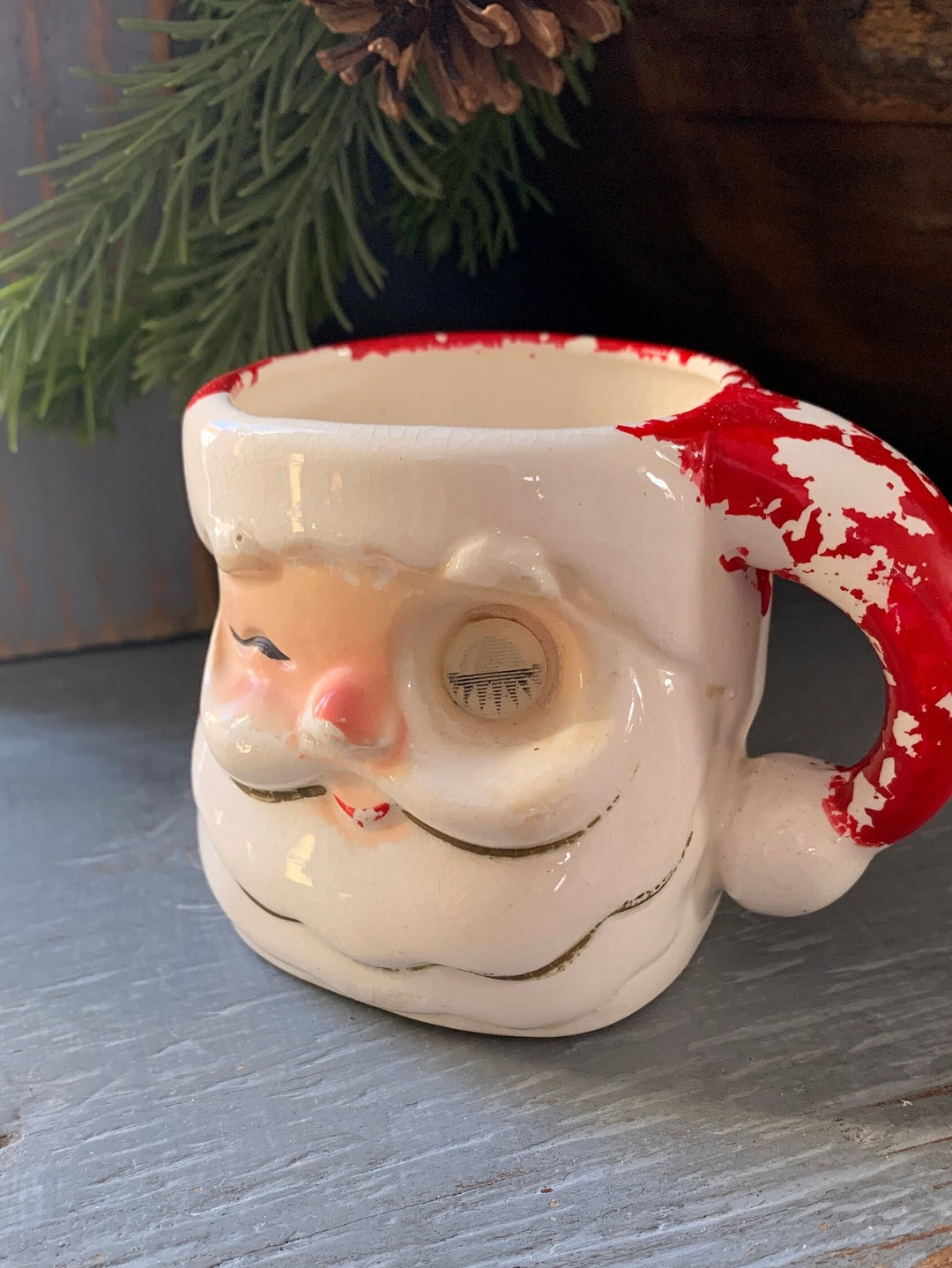 Vintage Santa Mug - Etsy