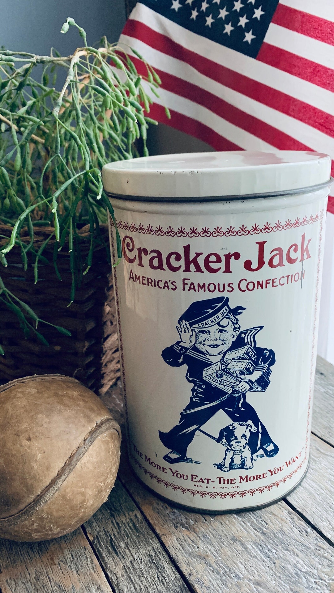 Vintage Cracker Jack Tin - Etsy