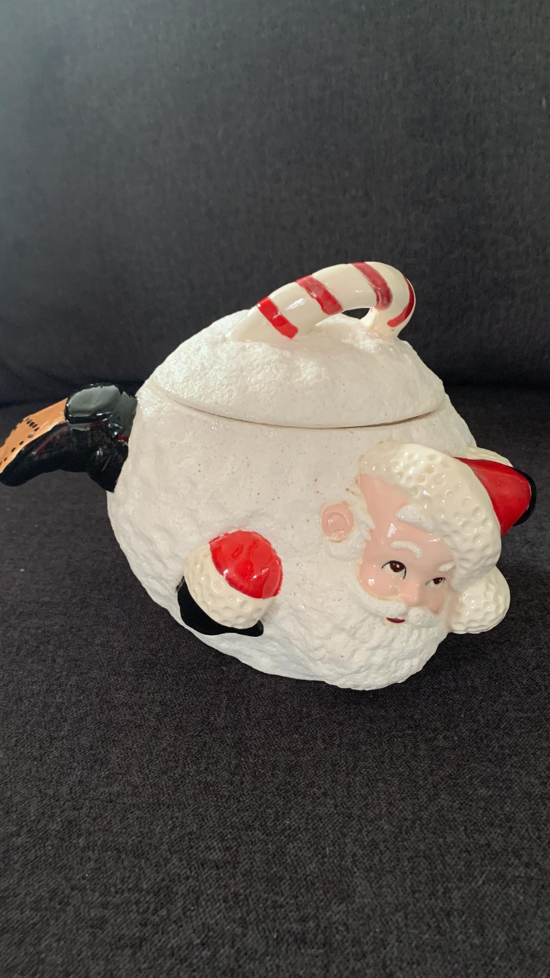Snow Ball Santa Candy Dish - Etsy