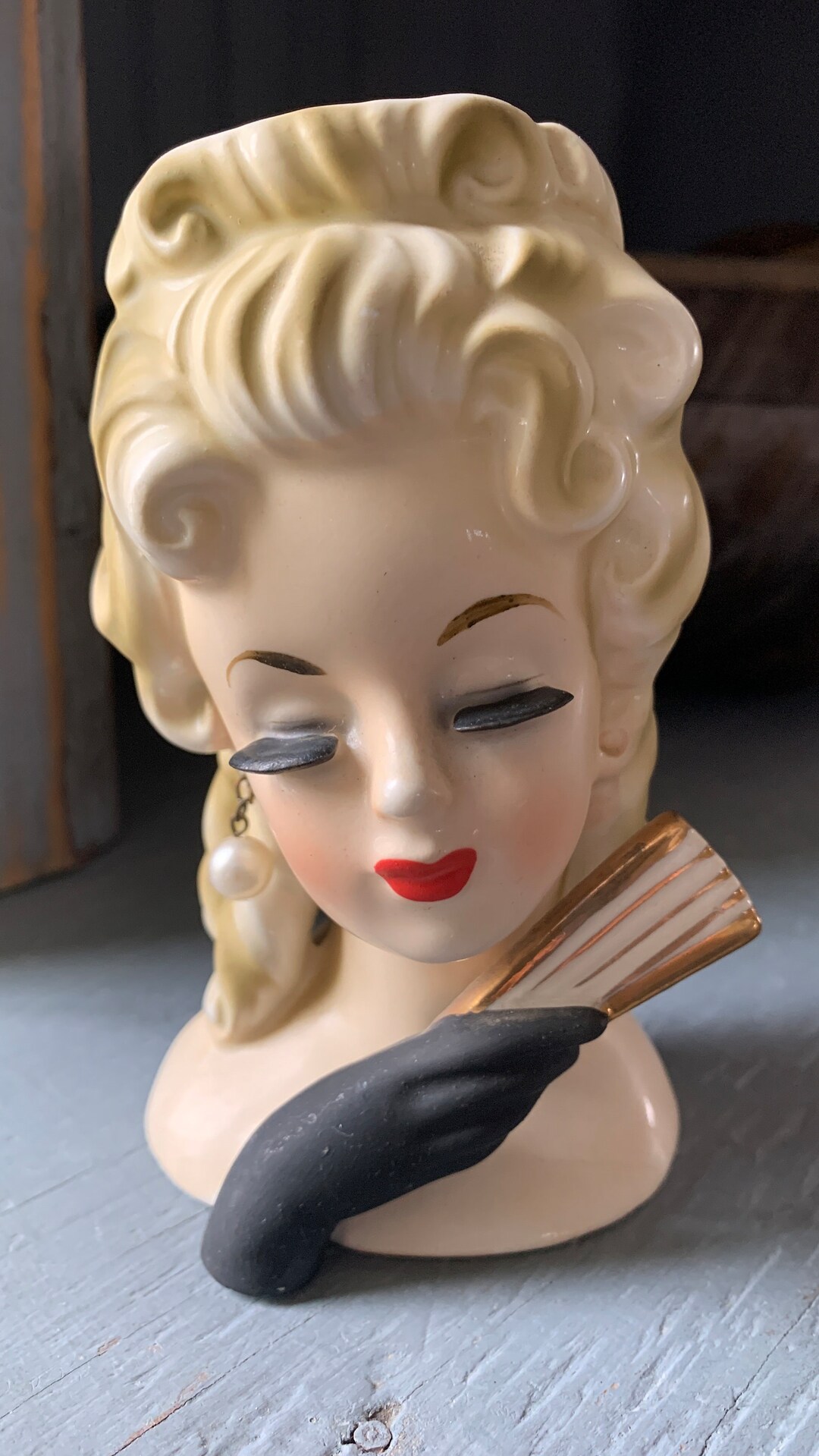 Vintage Inarco Head Vase - Etsy