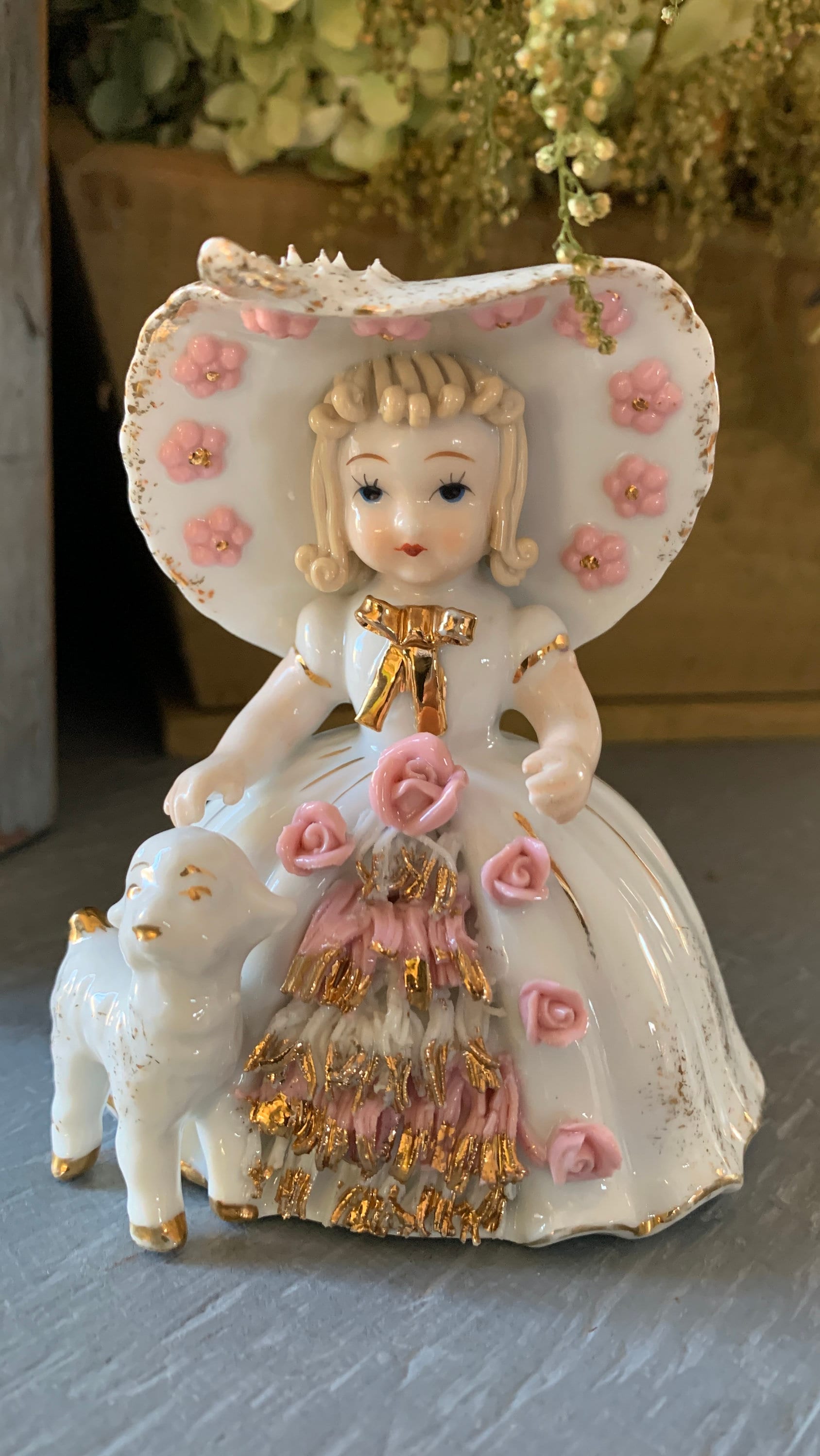 Lefton “mary Had a Little Lamb“ Figurine - Etsy