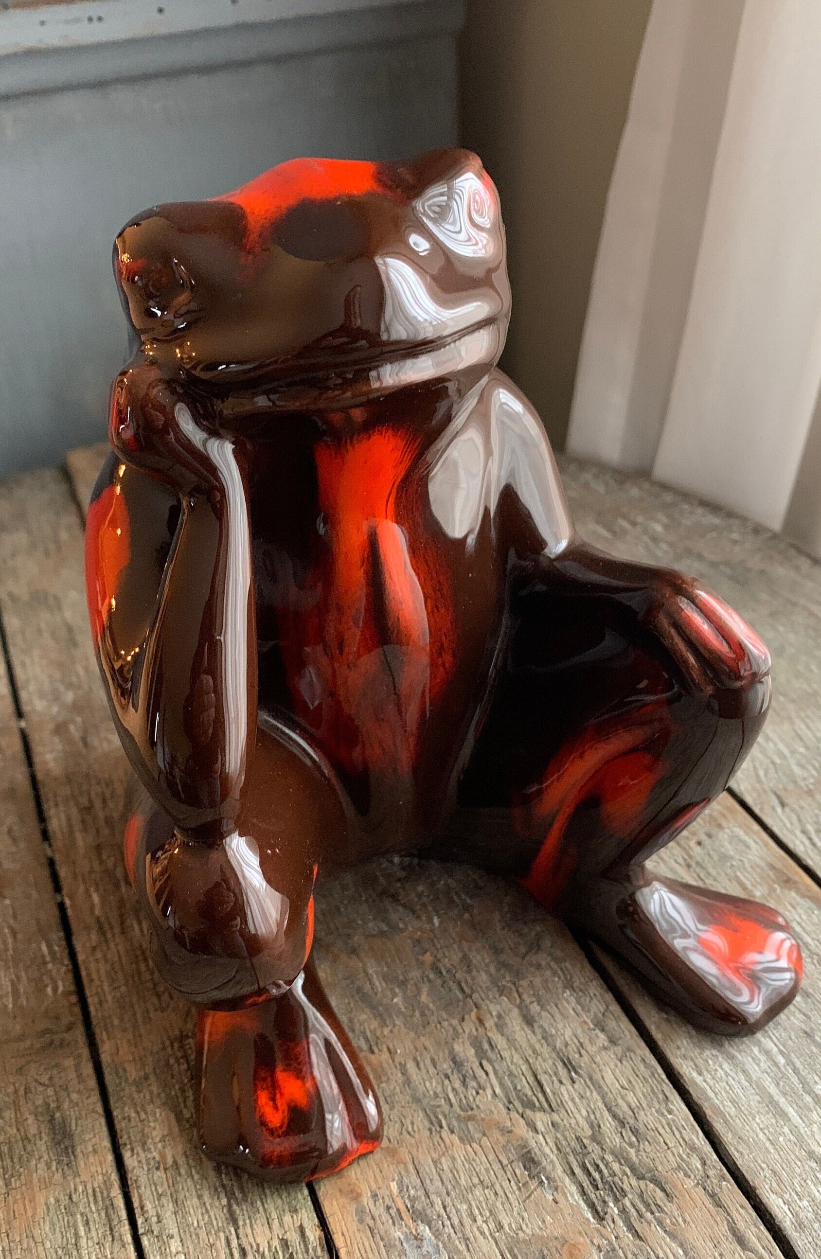 Vintage Thinker Frog - Etsy