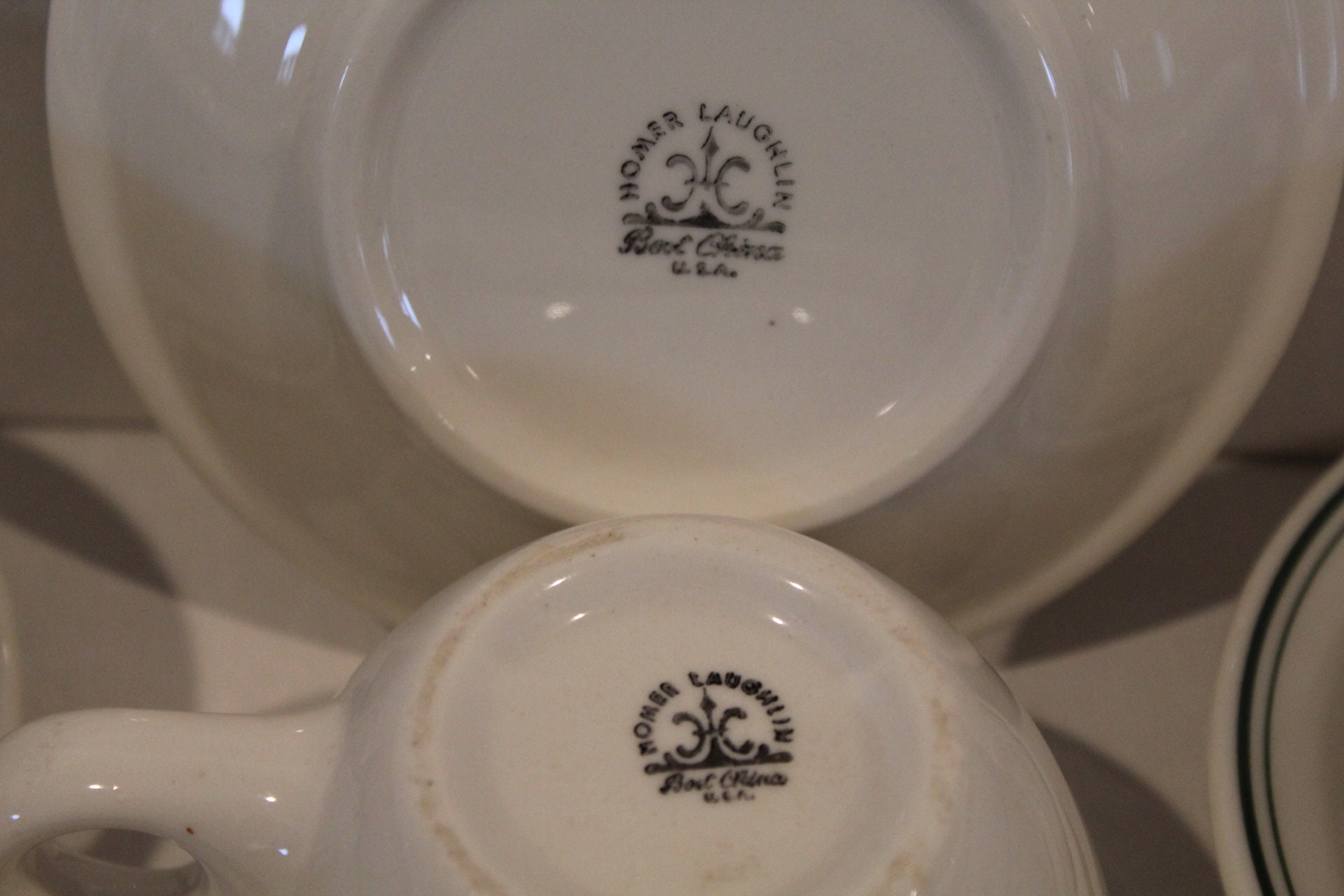 Vintage Homer Laughlin Cups and Saucers - Etsy