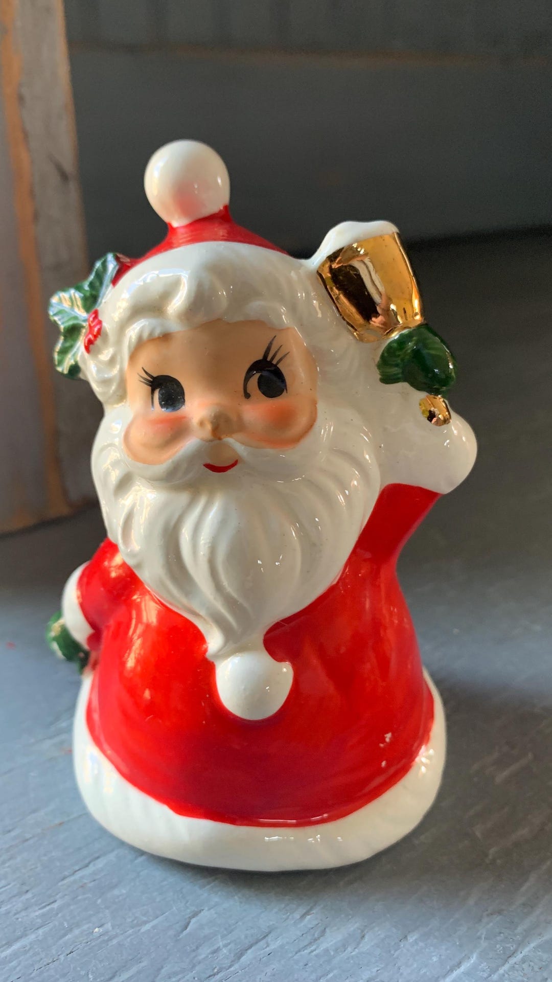 Vintage Santa Bell - Etsy