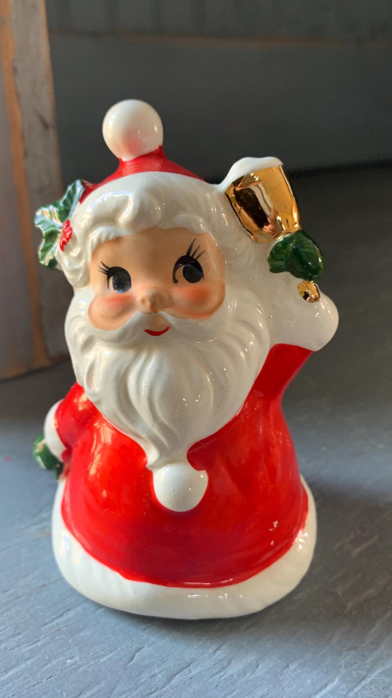 Vintage Santa Bell - Etsy