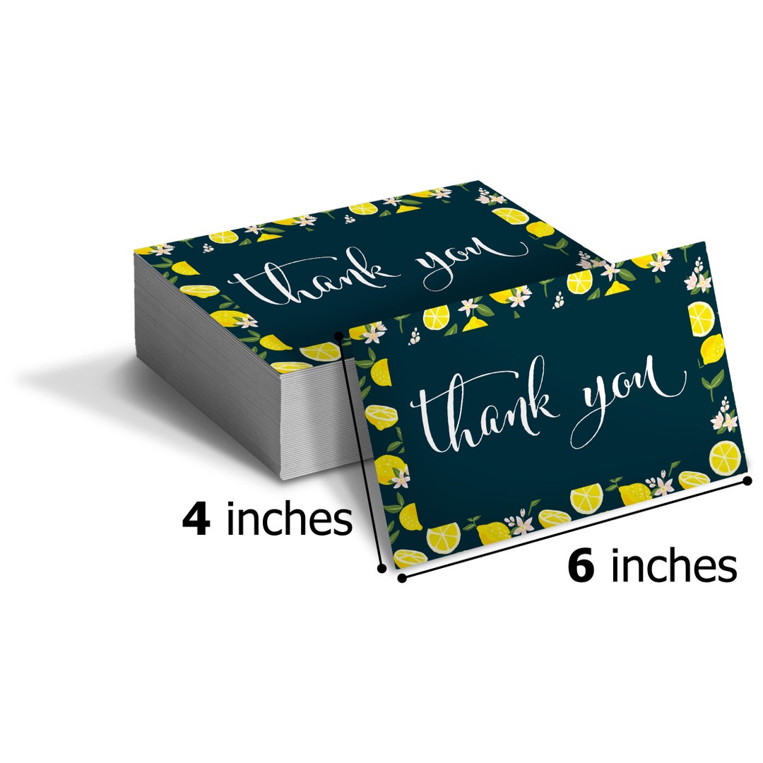 50 Lemon Product Insert Cards, Small Business Thank You Cards ...