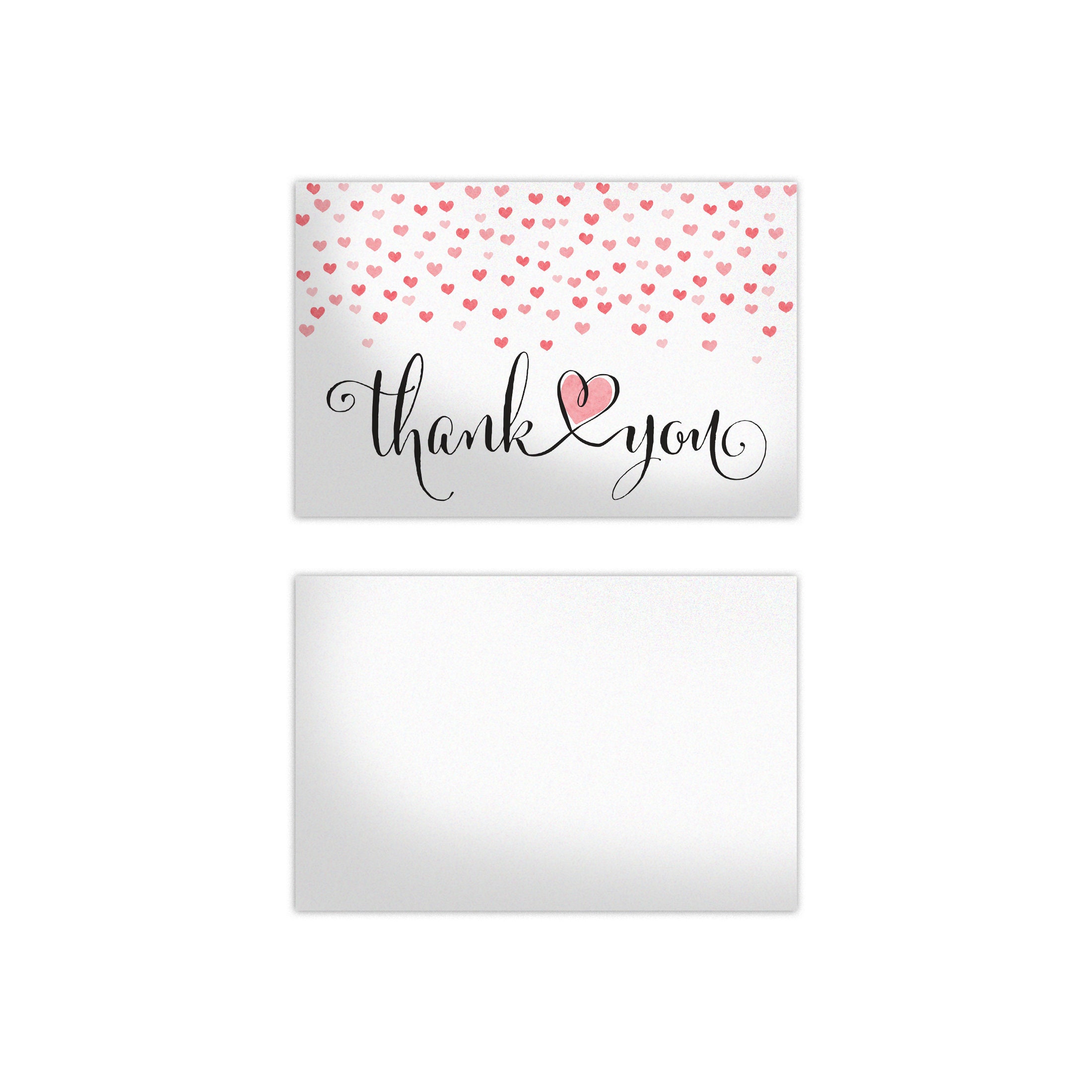 50 Fading Hearts Product Insert Cards, Small Business Thank You Cards ...