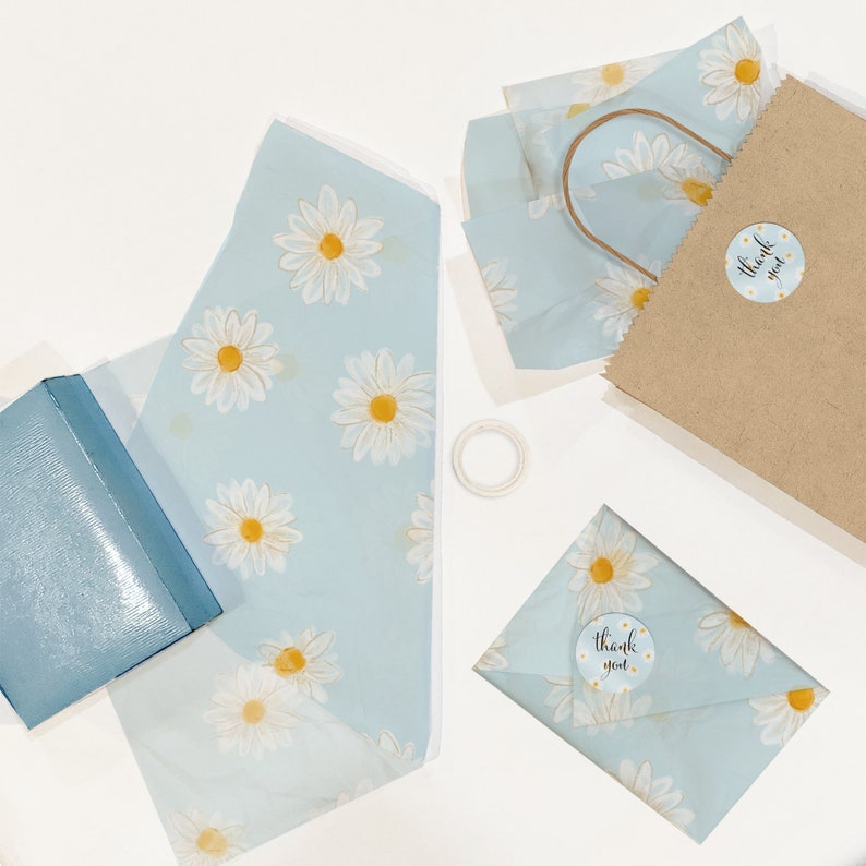 24pc Daisy Tissue Paper 20"x30" Sheets, Mother’s Day Tissue - Etsy