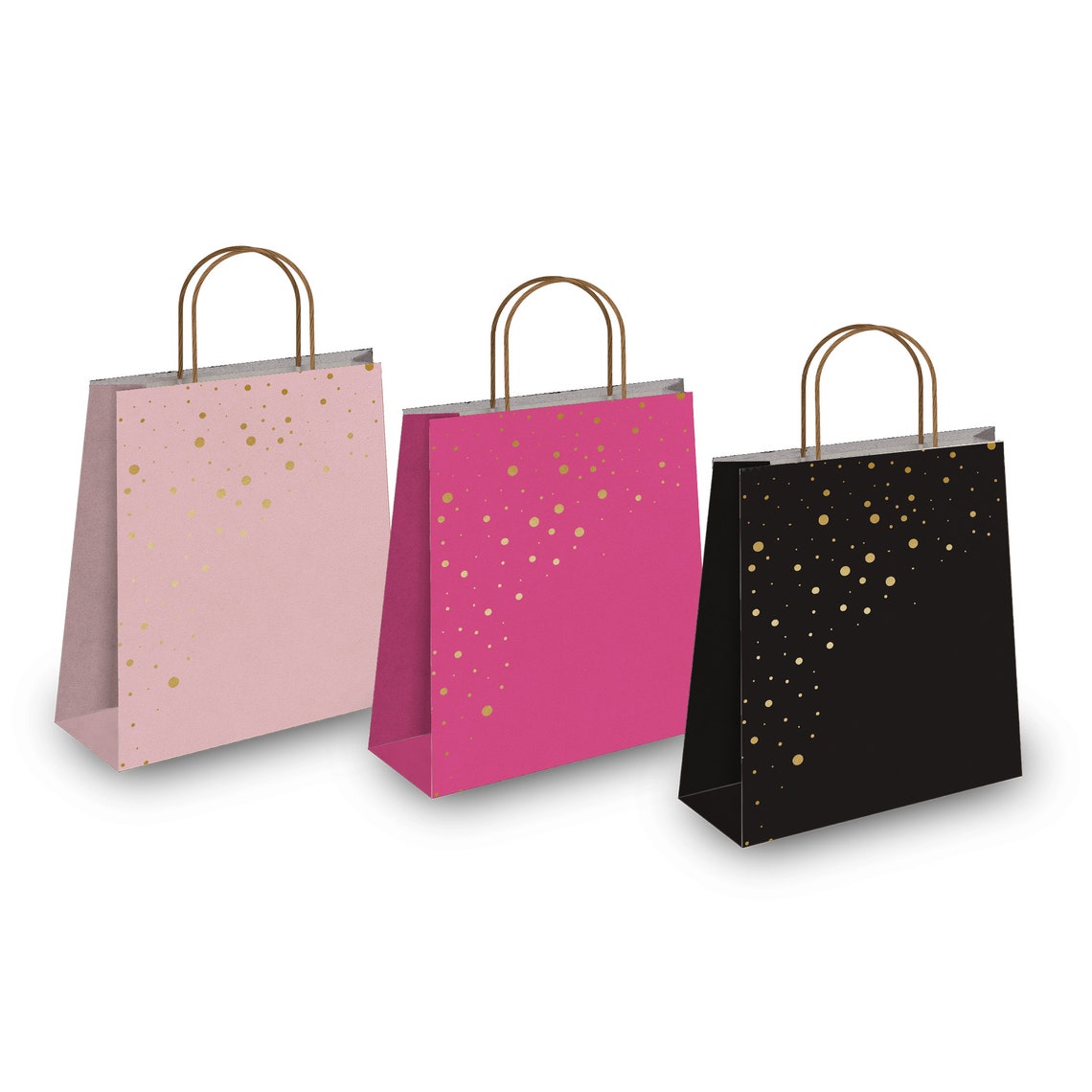 Gold Confetti Paper Bag / Gift Bags 9 Total - Etsy