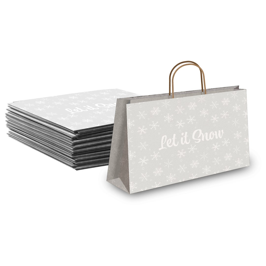 Snowflake Vogue Kraft Paper Bag - Etsy