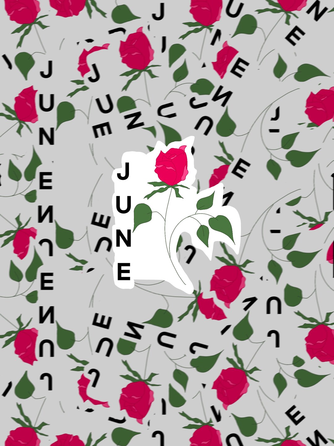 June Birth Month Flower Sticker for You and Others Sticker - Etsy