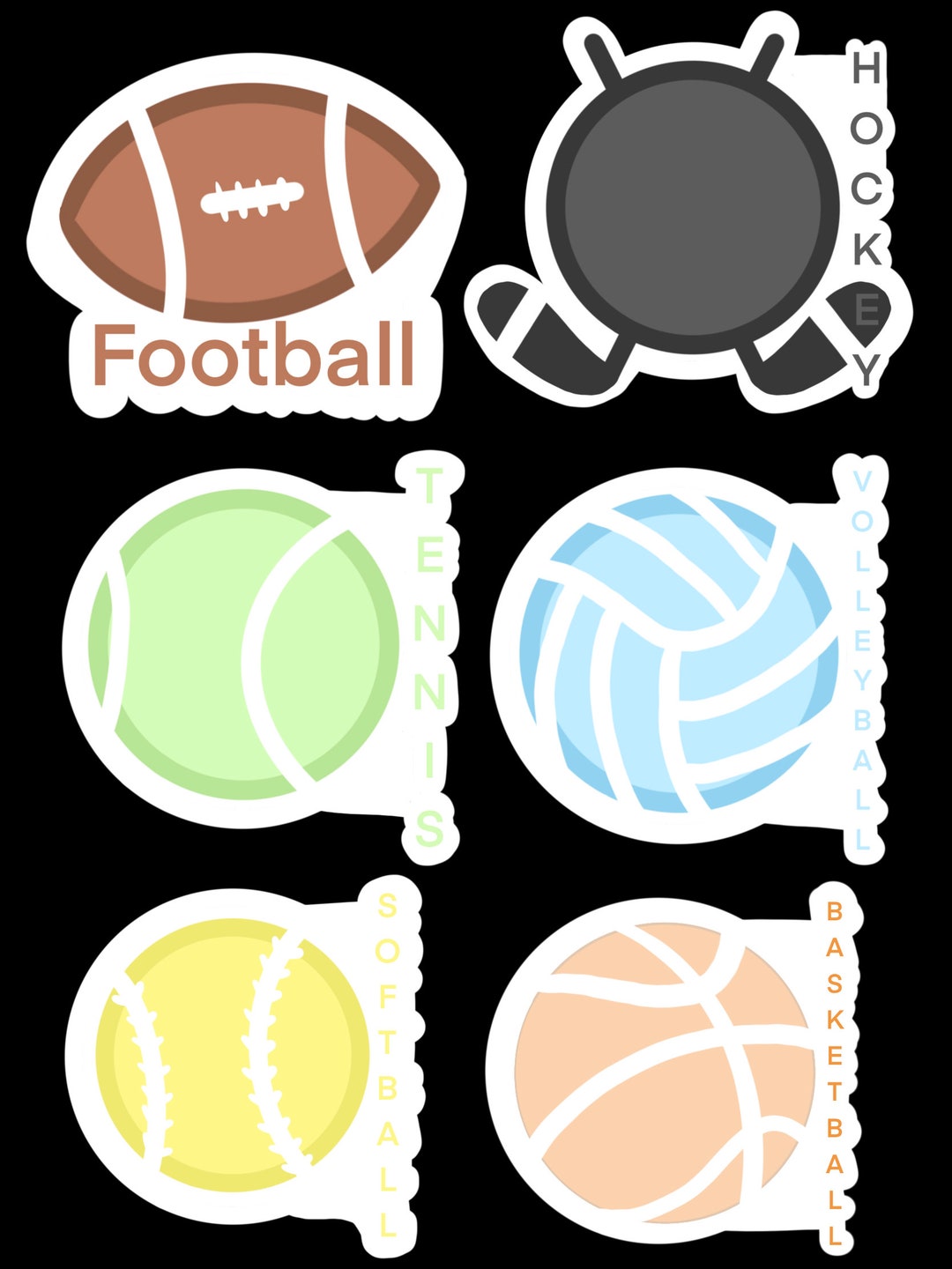 Sport Sticker Pack Colorful Sticker Love Yourself Everyone Matters Word ...