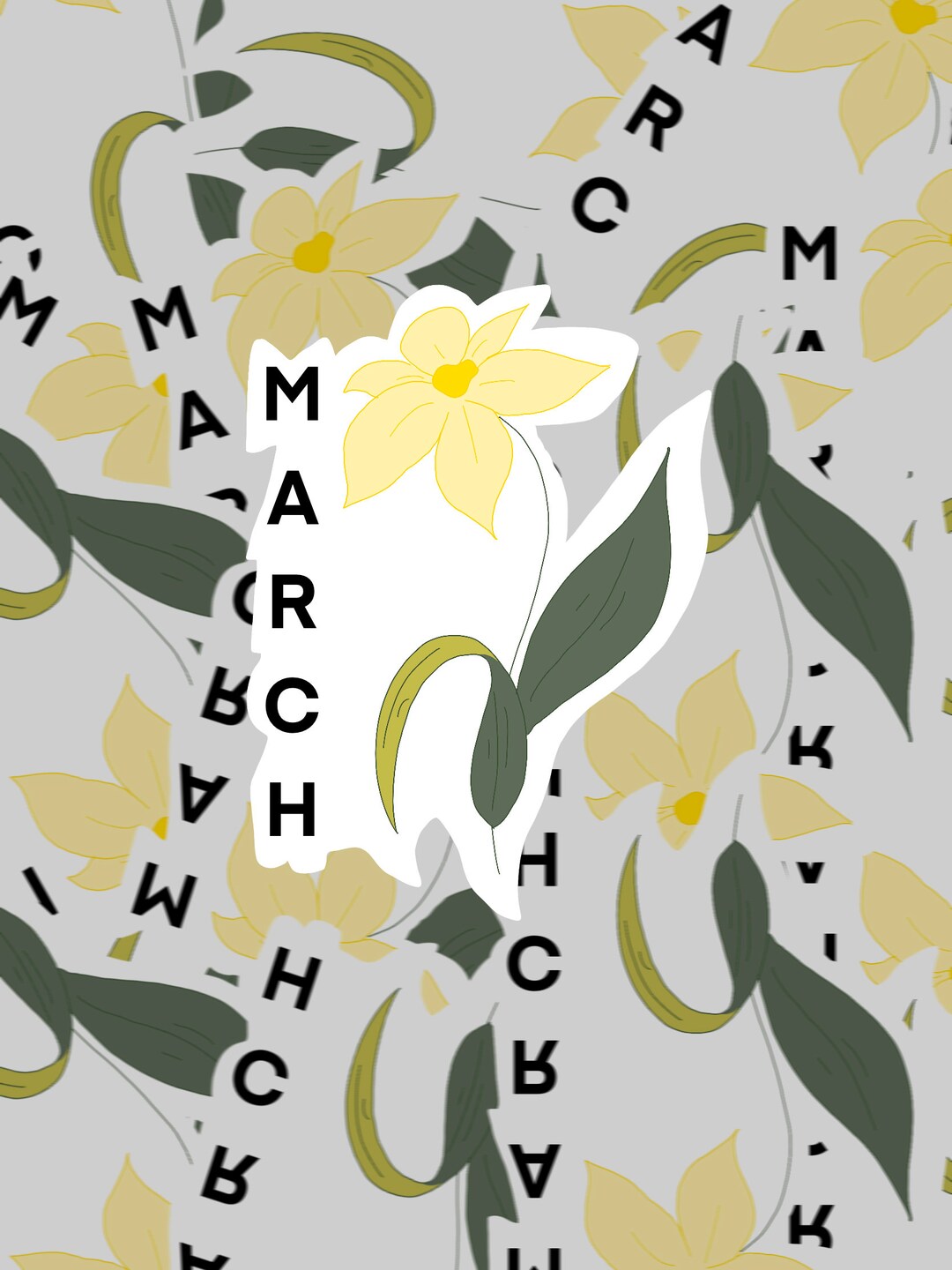 March Birth Month Flower Sticker for You and Others Sticker - Etsy