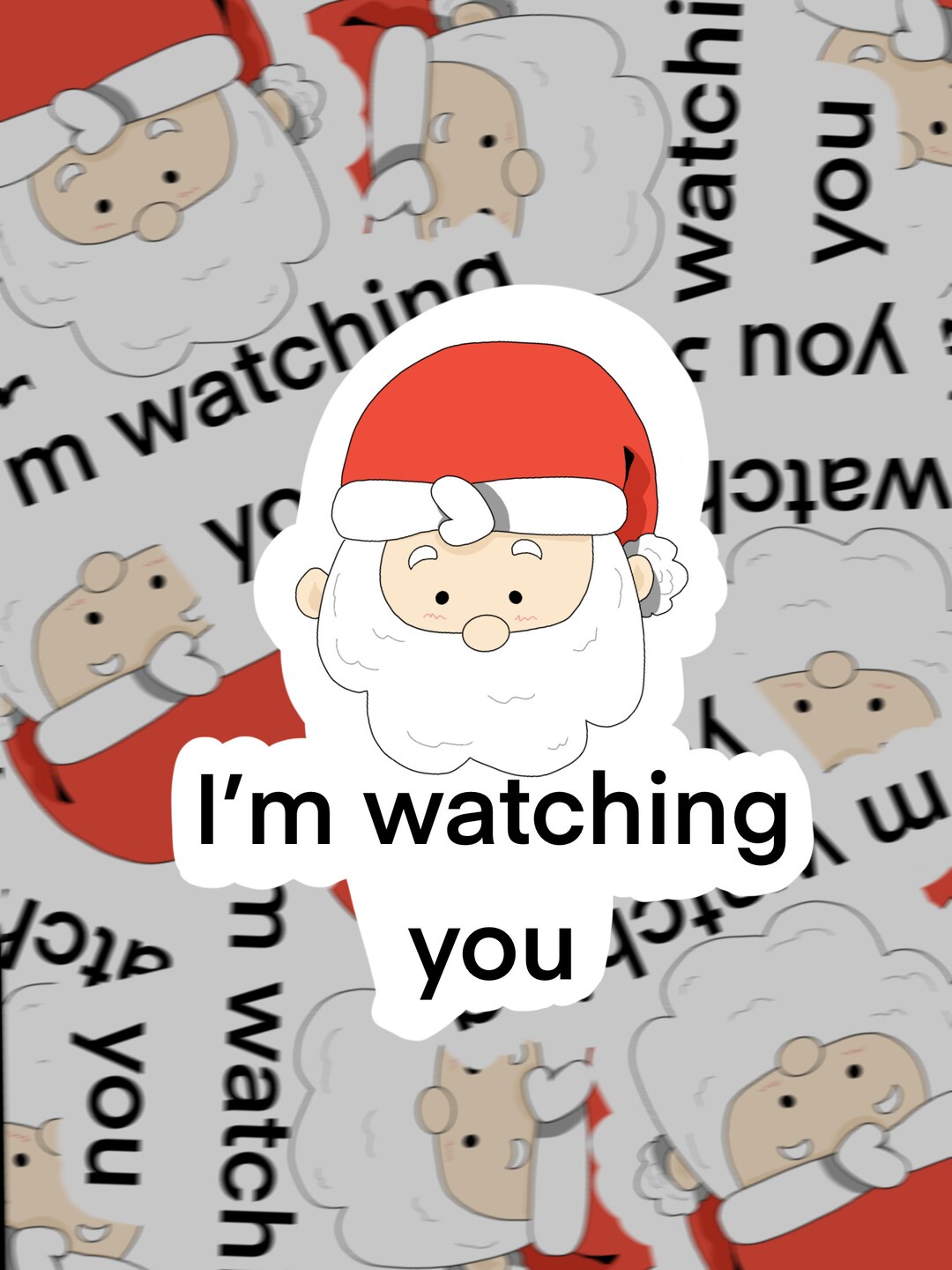 Im Watching You Santa Sticker for You and Others Cute - Etsy