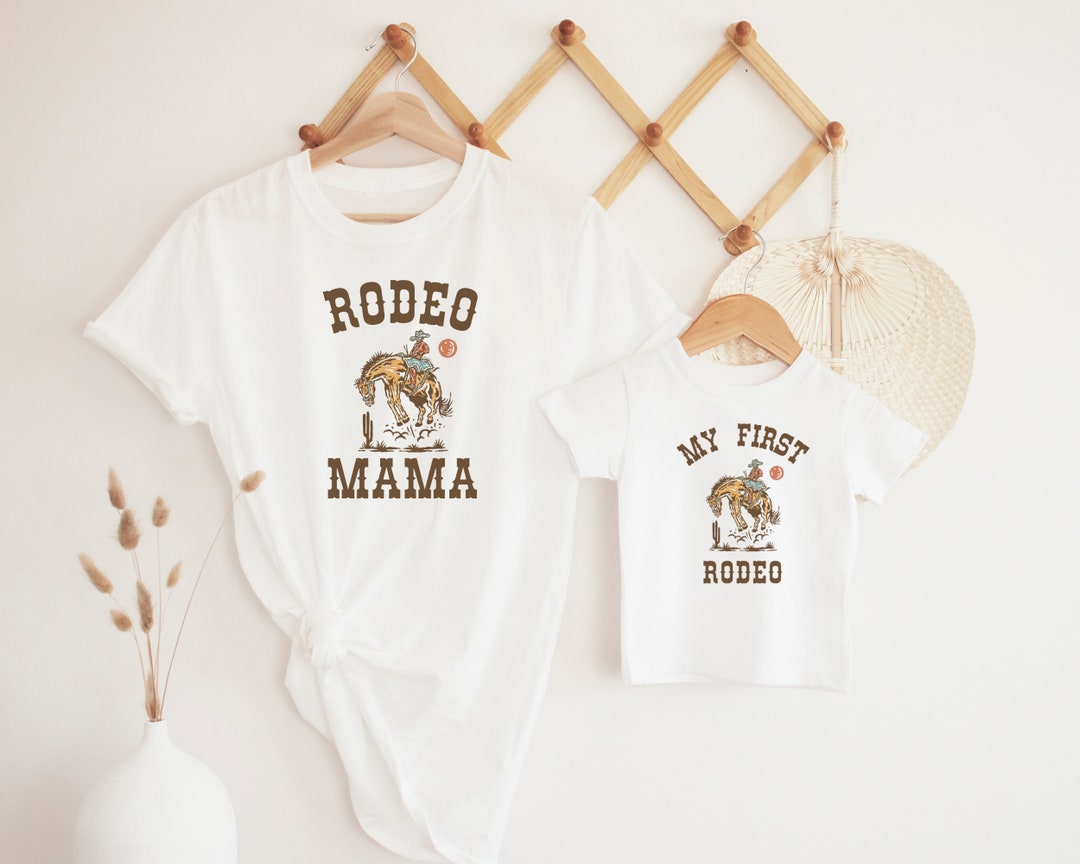 Rodeo Mama Short Sleeve Tee Matching Rodeo Shirts for my First Rodeo ...