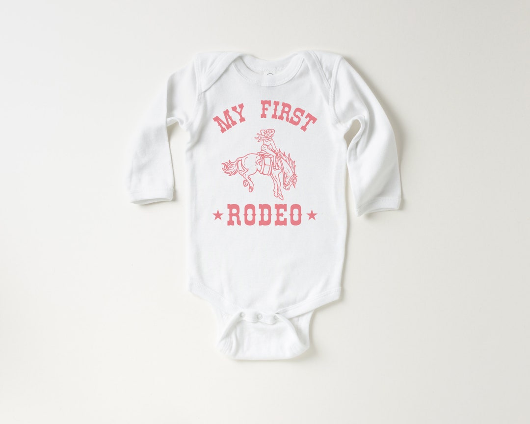My First Rodeo Long Sleeve Infant Bodysuit, T-shirt Cowgirl, Western ...
