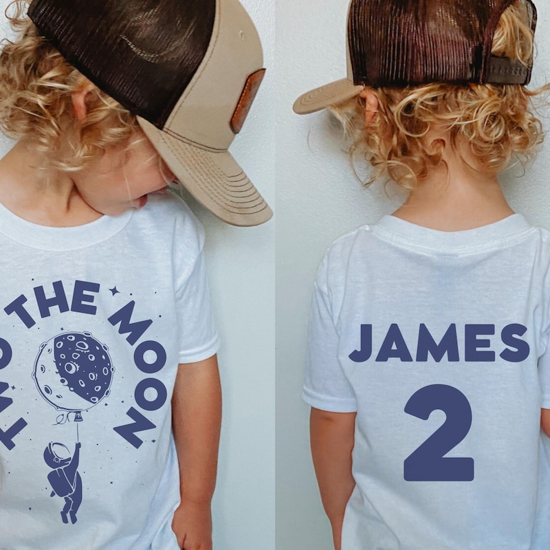 Custom Two the Moon Shirt - Etsy