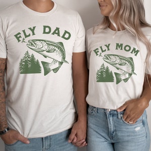 Fly Dad Short Sleeve T-shirt | Fly Fishing, Rainbow Trout Tee | Gift ...