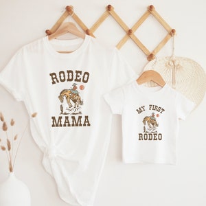 Rodeo Mama, Daddy Short Sleeve T-shit Matching Parents Outfits My First ...