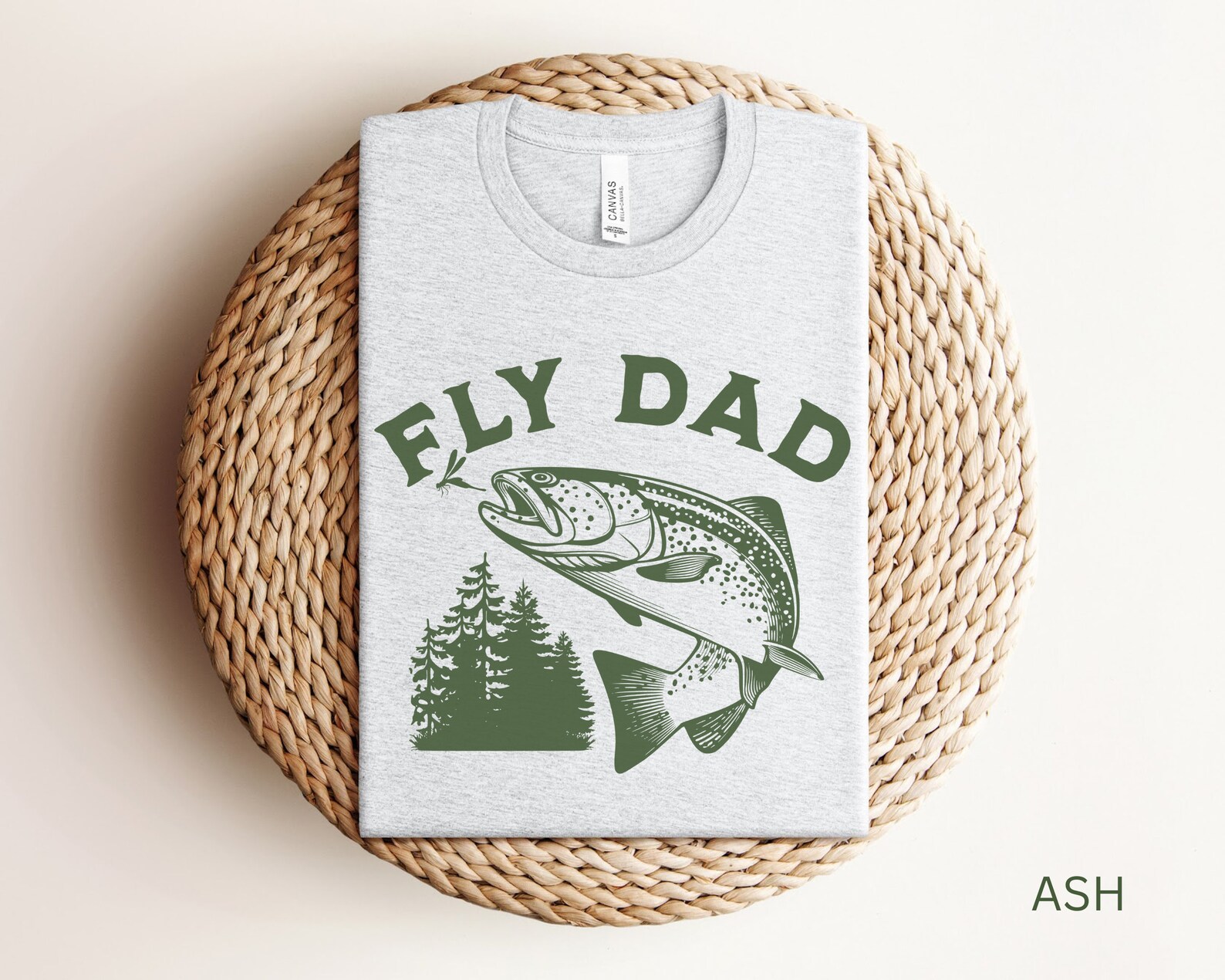Fly Dad Short Sleeve T-shirt | Fly Fishing, Rainbow Trout Tee | Gift ...