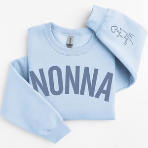 Customized Nonna Crewneck Sweatshirt With Grandkid’s Names on Sleeve ...