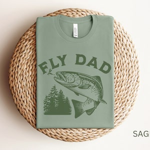 Fly Dad Short Sleeve T-shirt | Fly Fishing, Rainbow Trout Tee | Gift ...