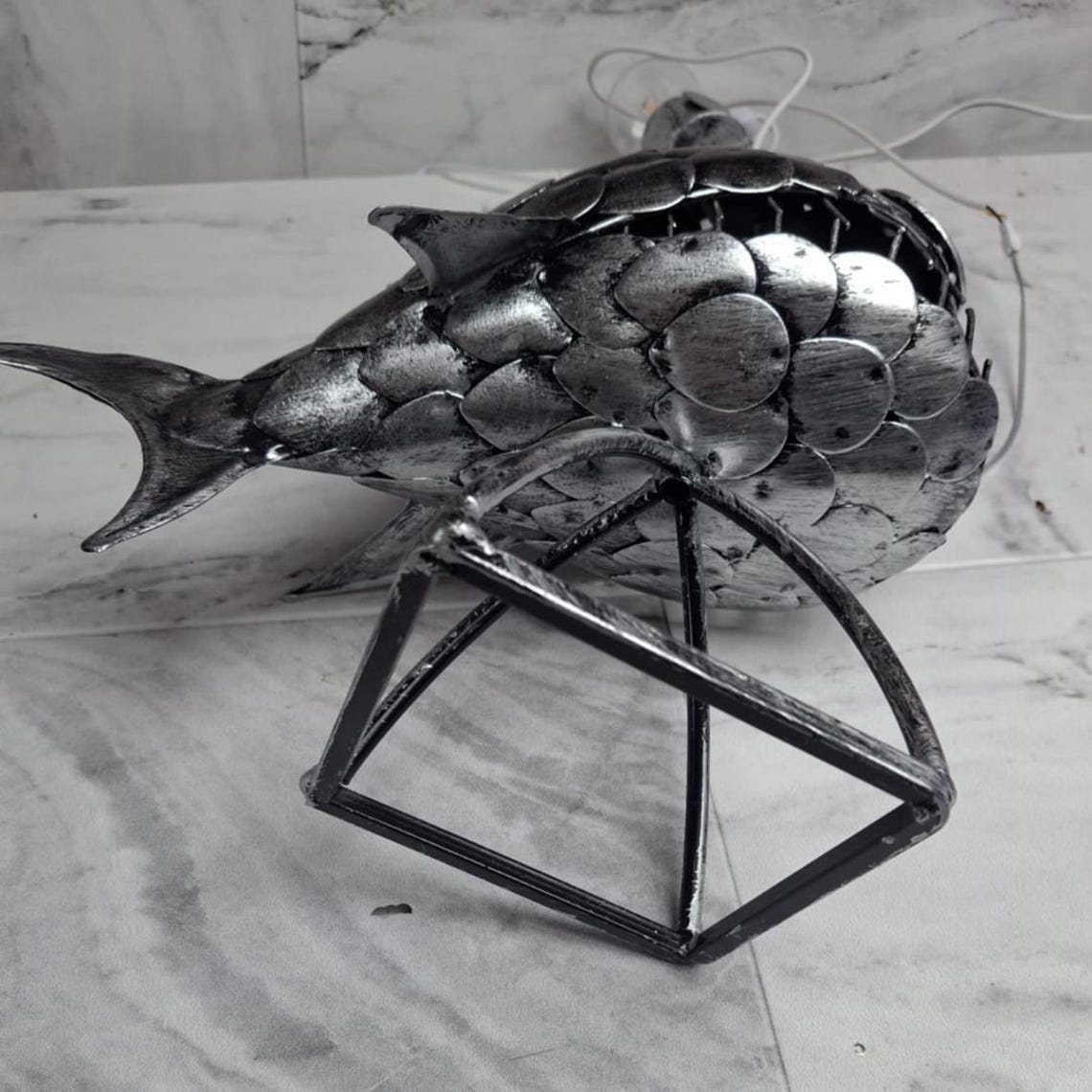 Iron Angler Fish Table Lamp - Etsy