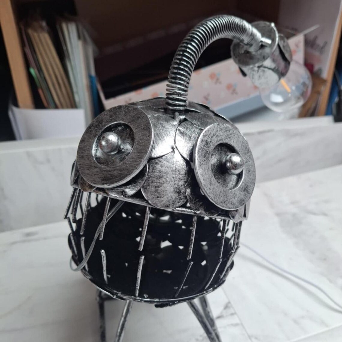 Iron Angler Fish Table Lamp - Etsy