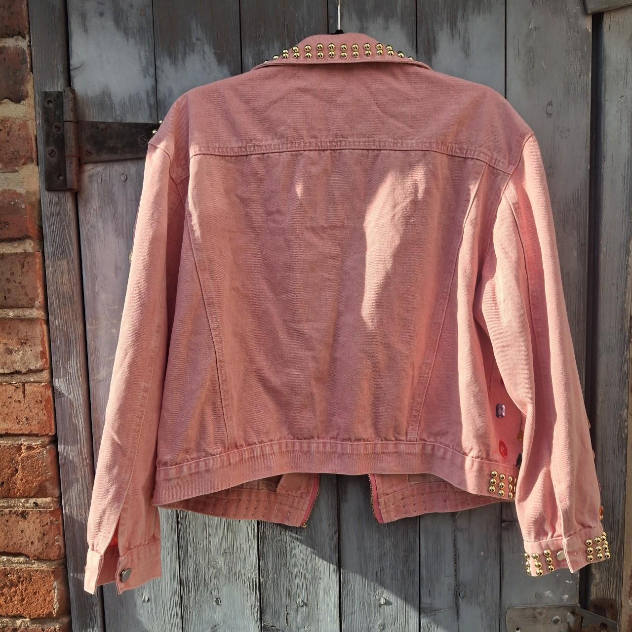 Gem-embellished Pink Denim Jacket - Etsy