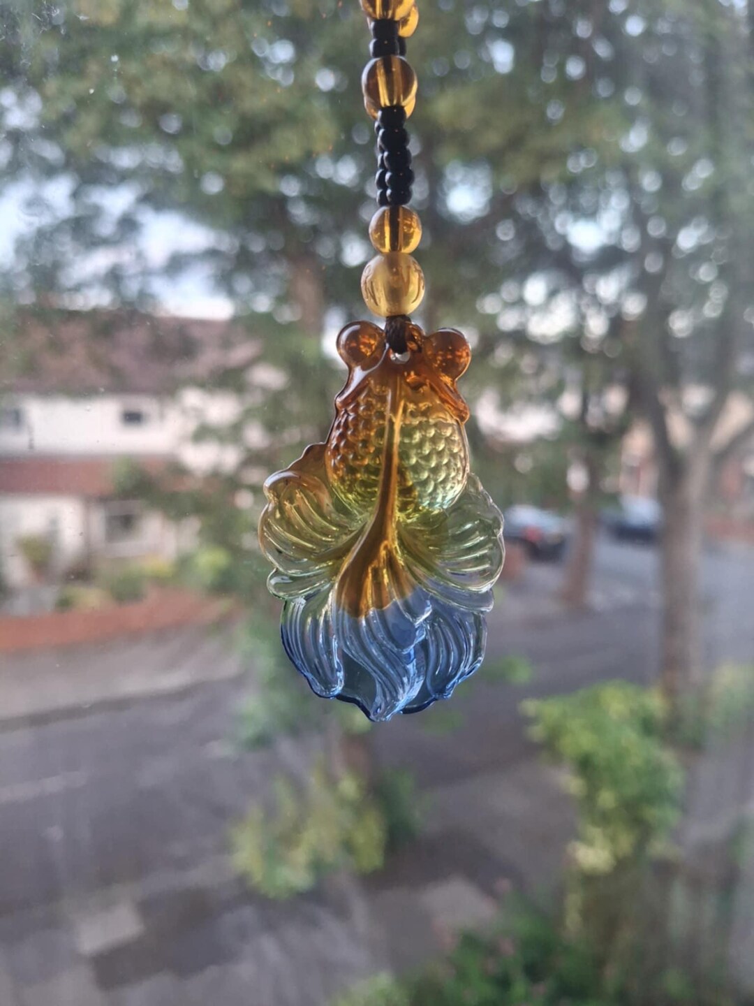 Fluorite Stone Fish Necklace - Etsy
