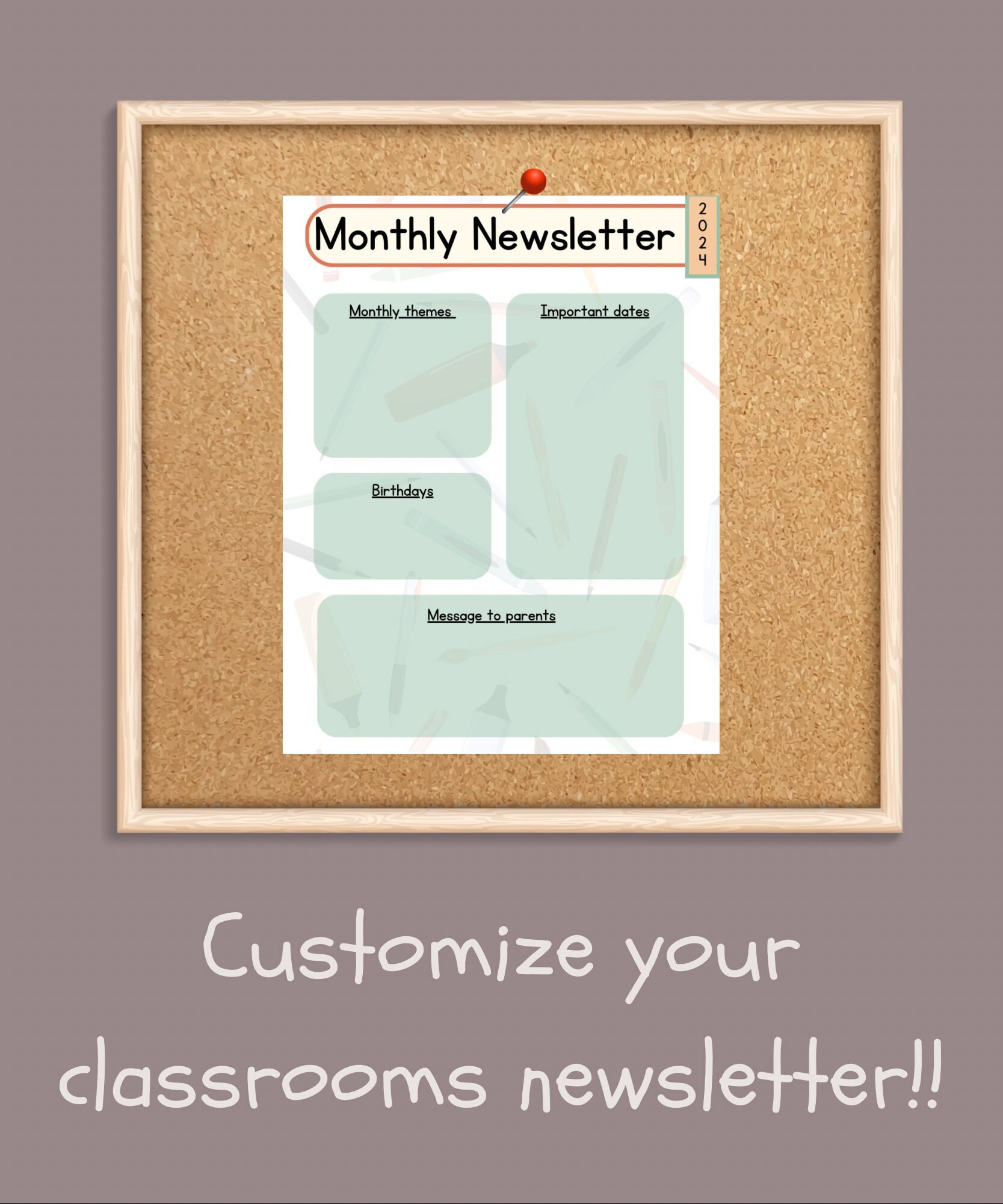 Customizable Classroom Monthly Newsletter! - Etsy