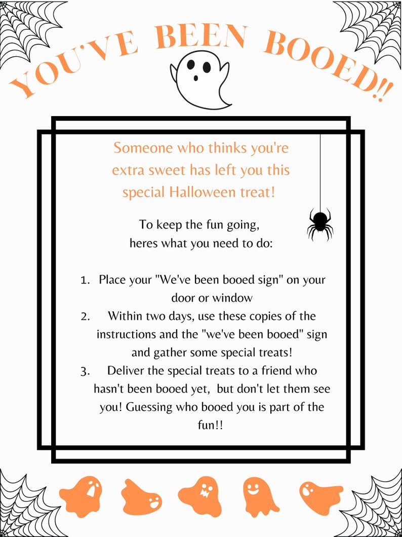 You've Been Booed Sign - Etsy