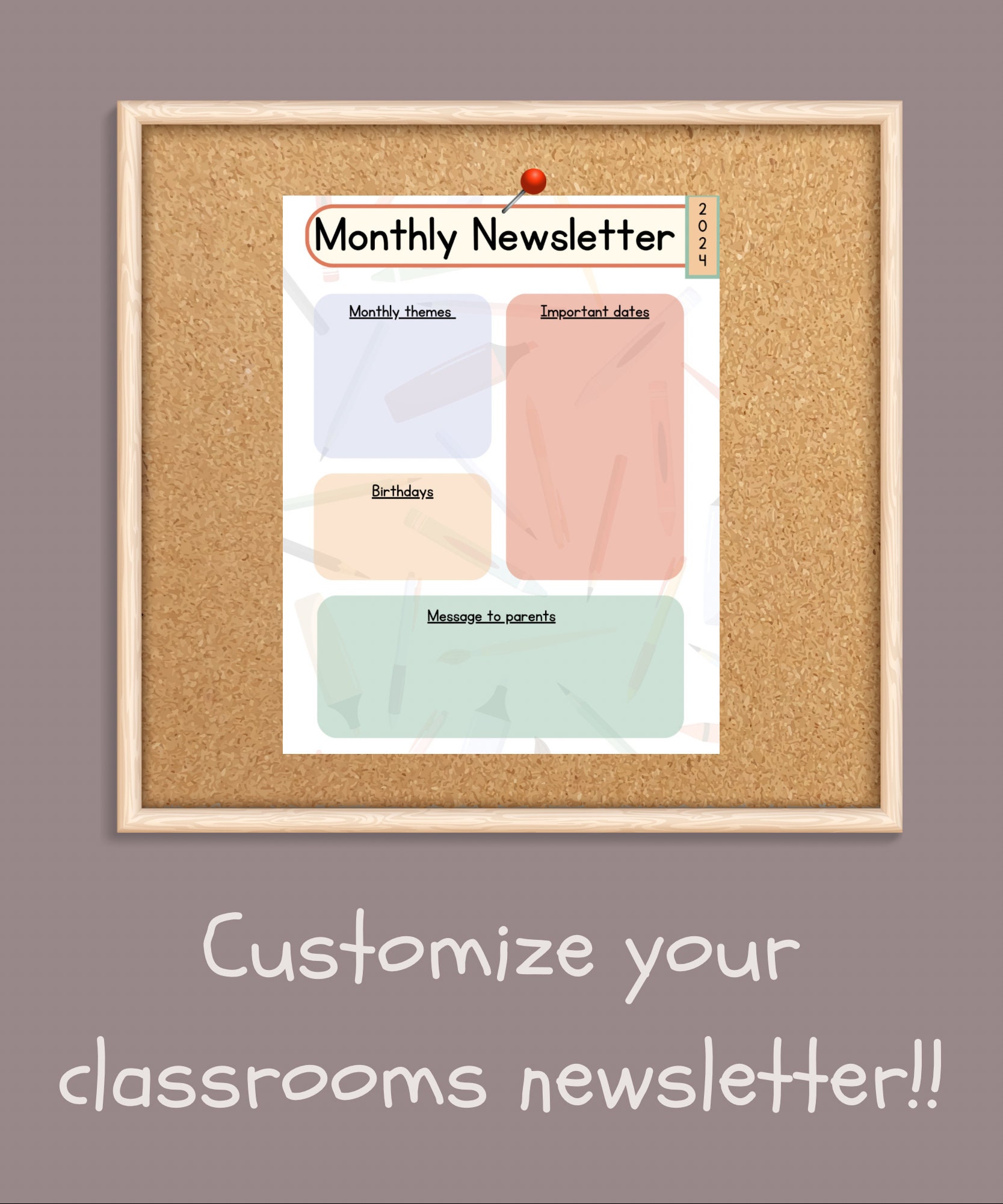 Customizable Classroom Monthly Newsletter! - Etsy