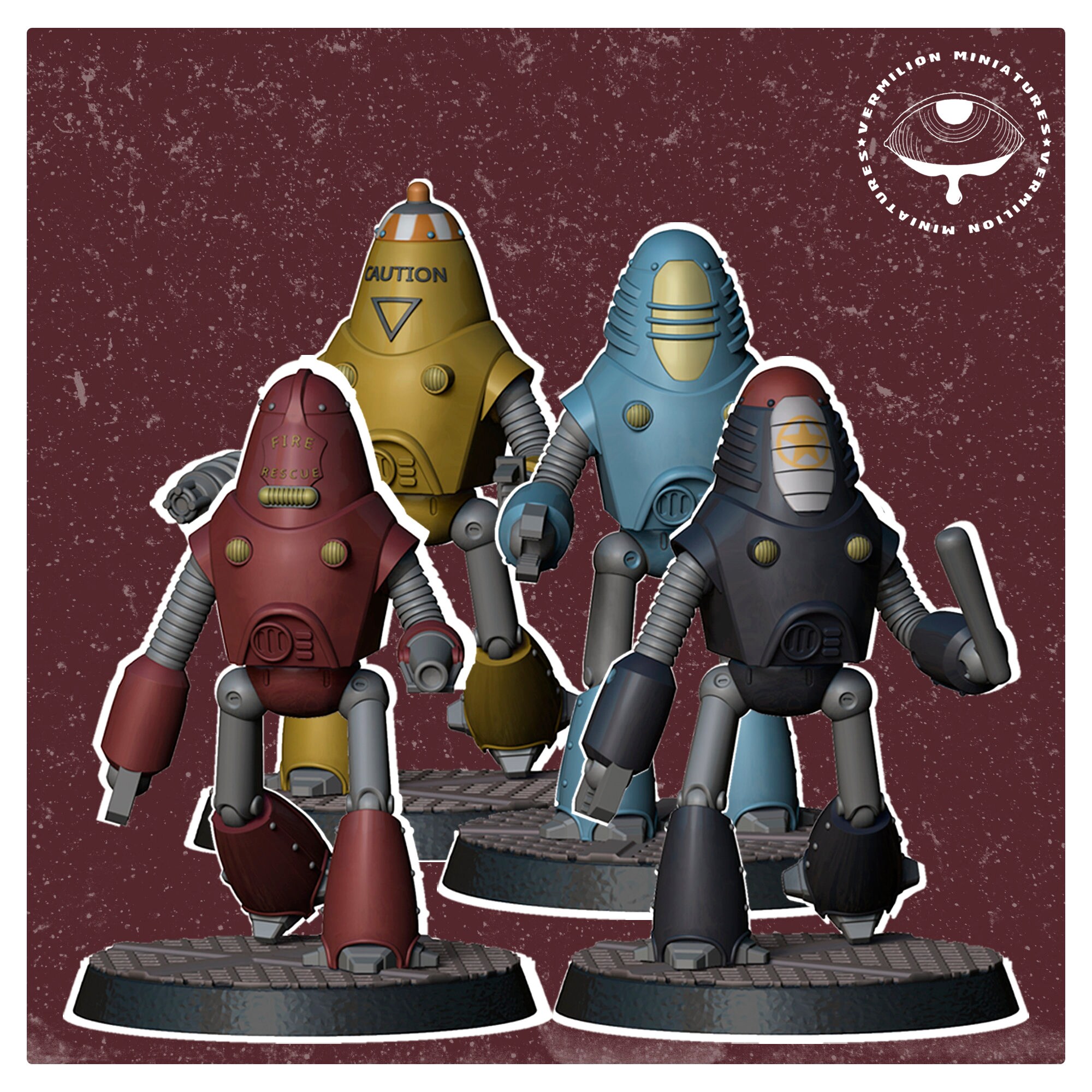 Robotron Bundle - Post Apocalyptic Inspired - Miniature Set - Resin 3D ...