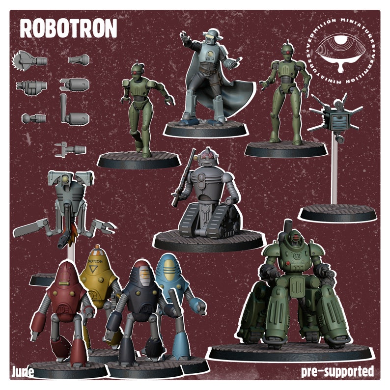Robotron Bundle - Post Apocalyptic Inspired - Miniature Set - Resin 3D ...
