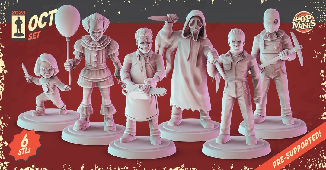 Horror Movie Inspired Popmini Set - 32mm Scale Miniatures - Popminis - Etsy