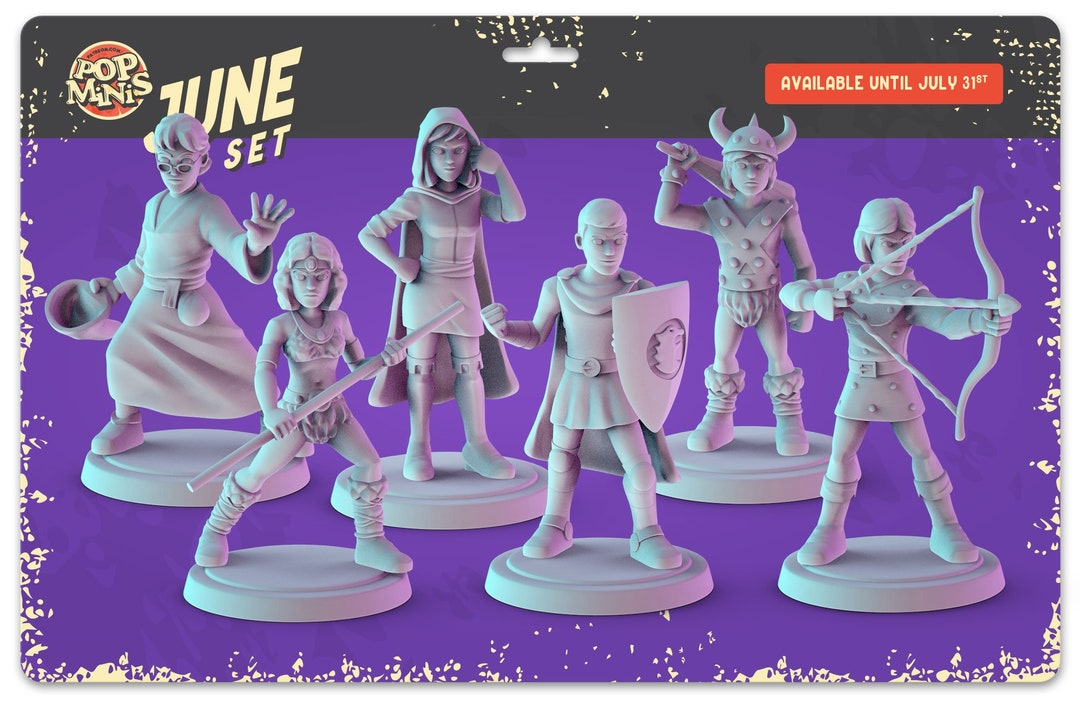 Dnd Inspired Popmini Set 1 - 32mm Scale Miniatures - Popminis - Etsy