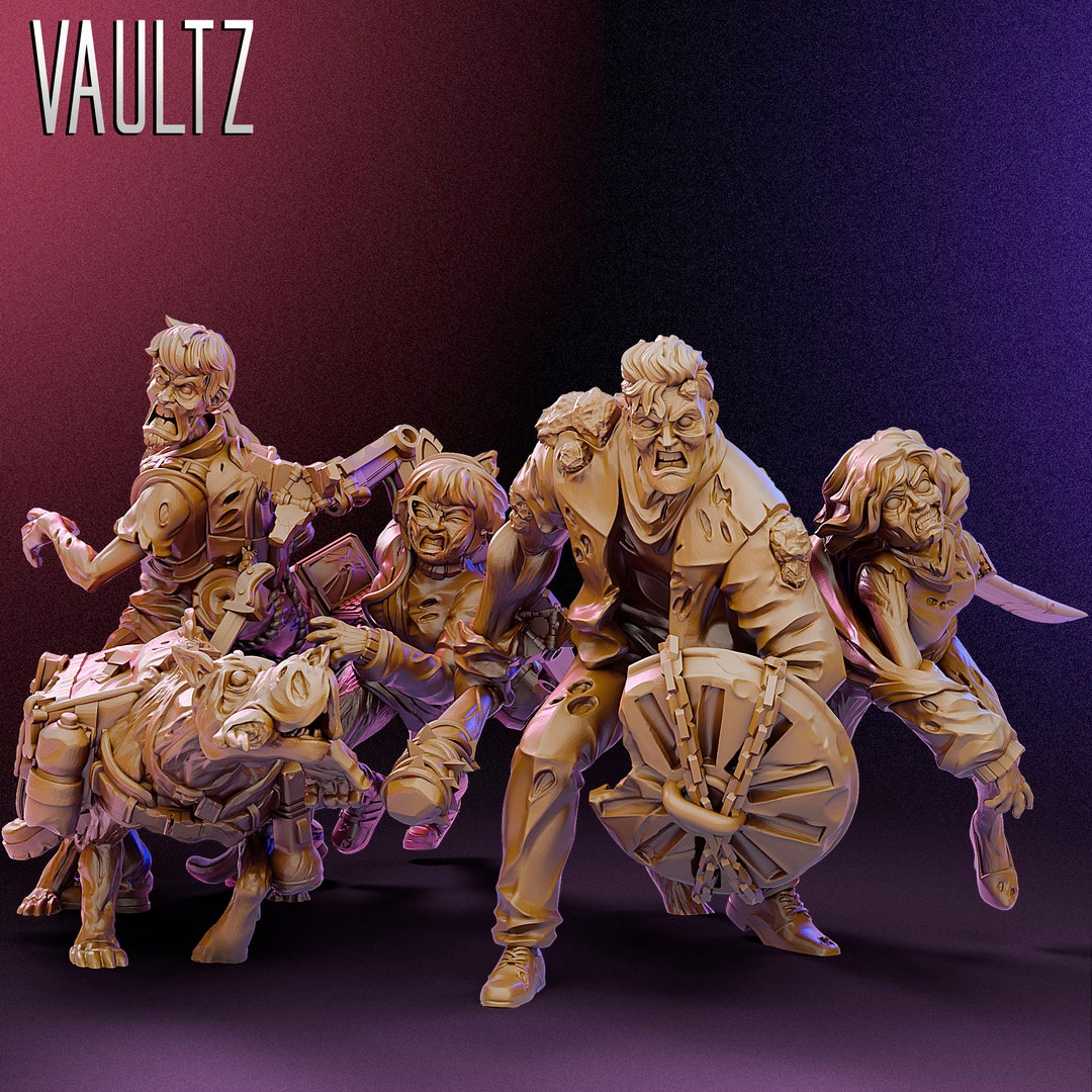 Scoob Gang Inspired Zombie Version Bundle Zombicide Vaultz 3D Resin ...