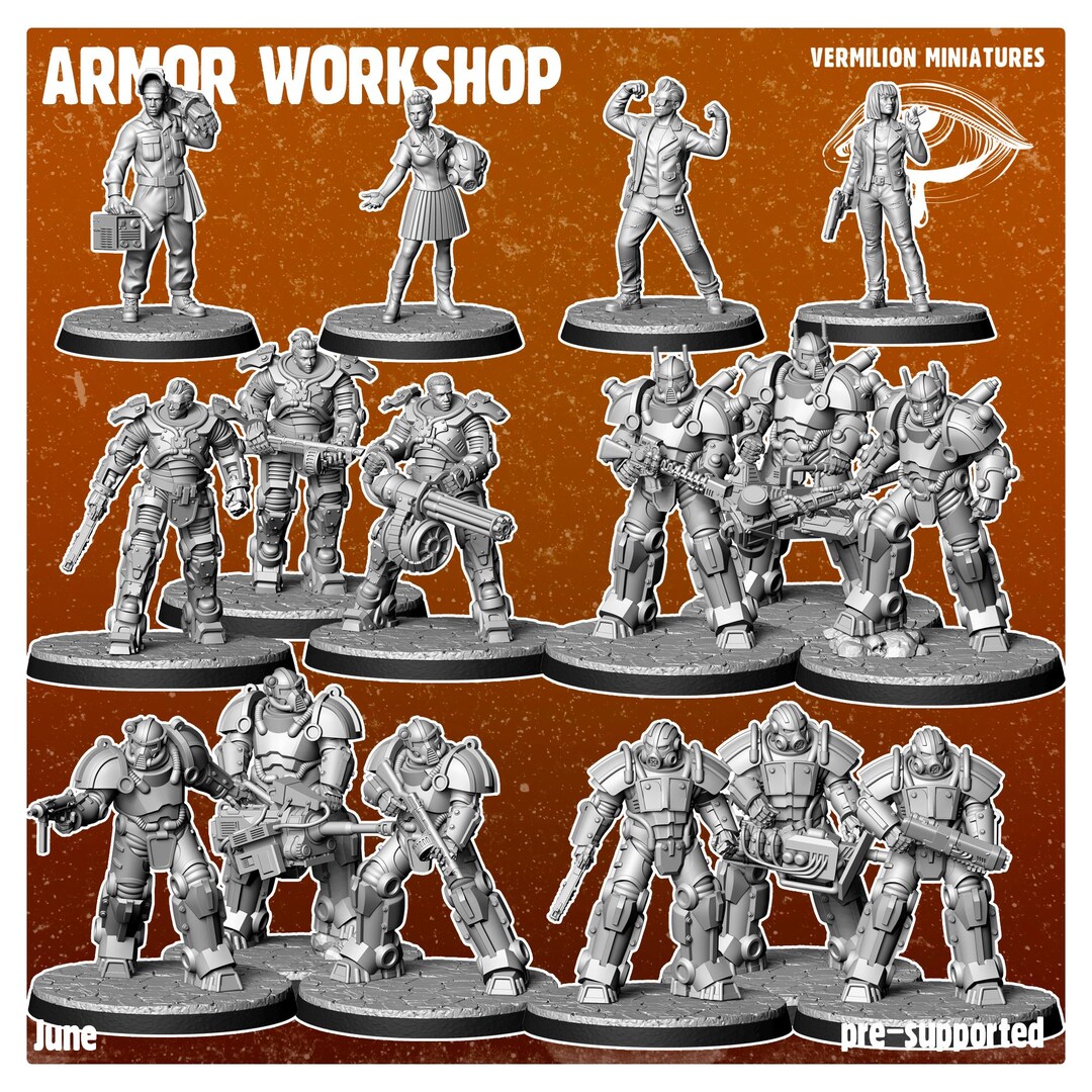 Armors Workshop Bundle - Post Apocalyptic Inspired - Miniature Set ...