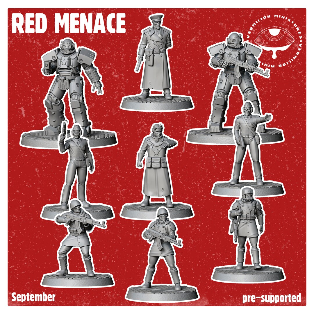 Red Menace Bundle - Post Apocalyptic Inspired - Miniature Set - Resin ...