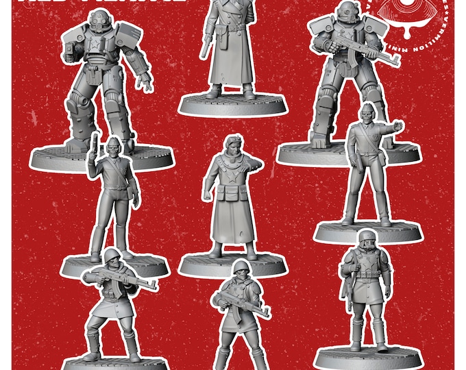 Red Menace Bundle Post Apocalyptic Inspired Miniature Set Resin 3D ...