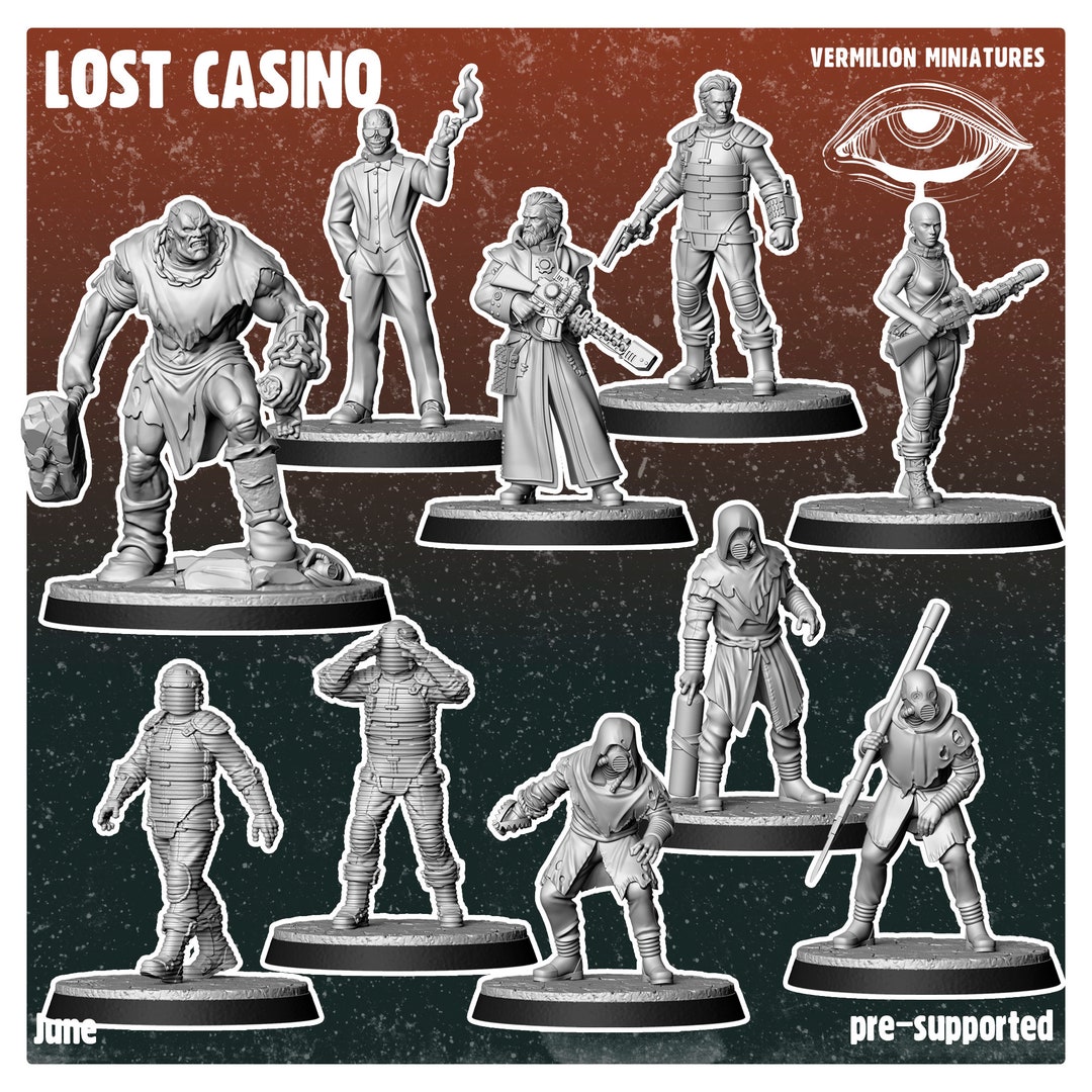 Lost Casino Bundle - Post Apocalyptic Inspired - Miniature Set - Resin ...