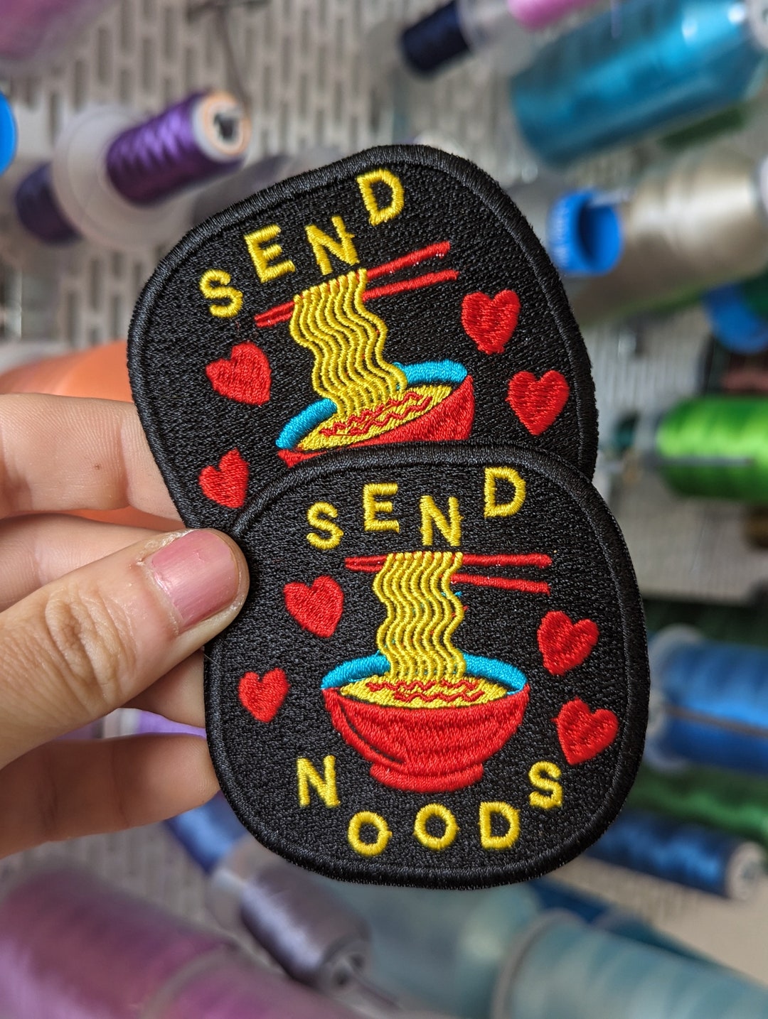 Send Noods Embroidered Patch. to Sew or Iron - Etsy