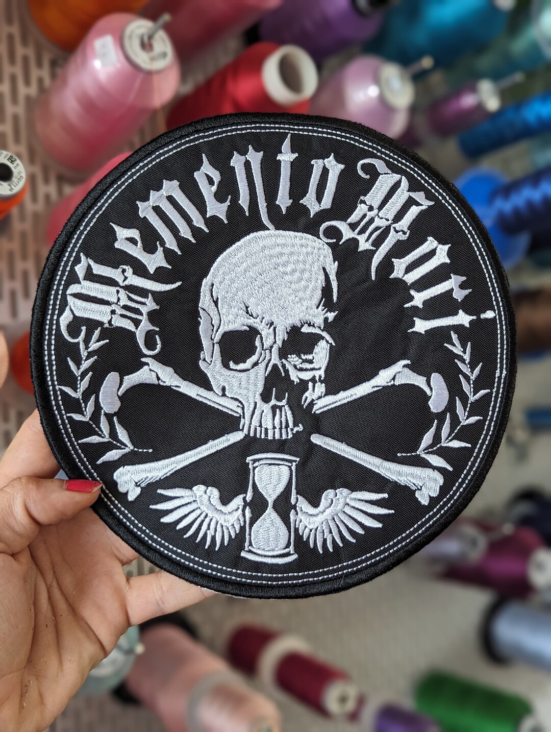 Memento Mori Embroidered Patch. to Sew or Iron. Size and Color to Choose From. Own. - Etsy