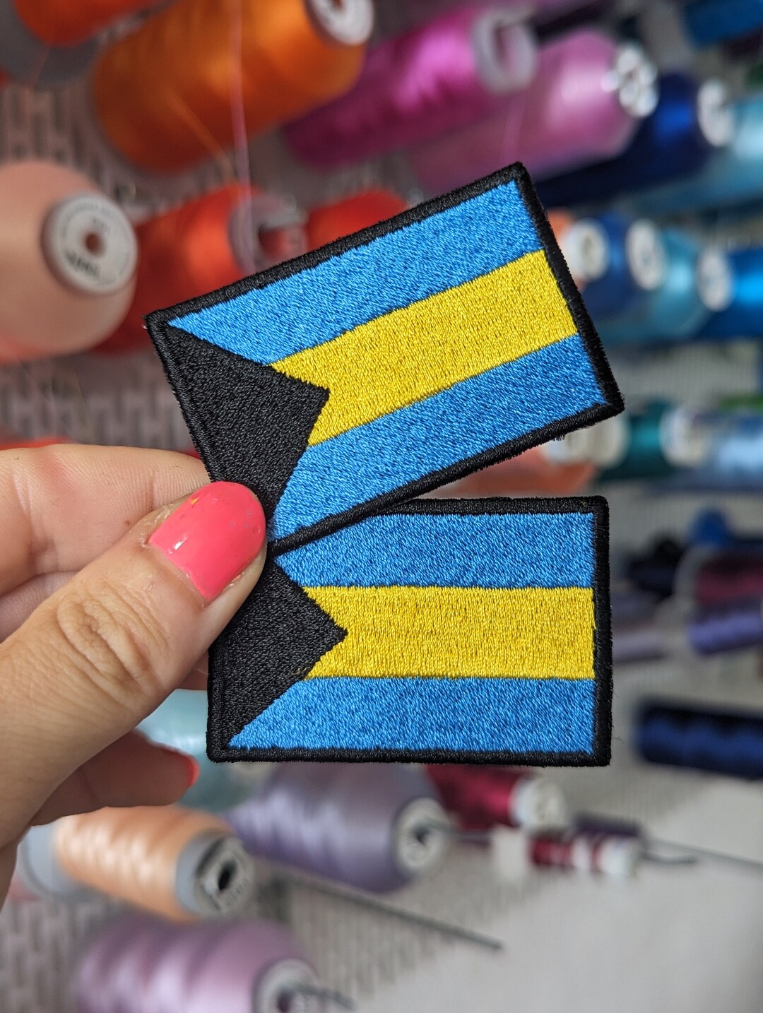 Embroidered Patch flag of Bahamas. to Sew or Iron. 6cm X 4cm. Own. - Etsy