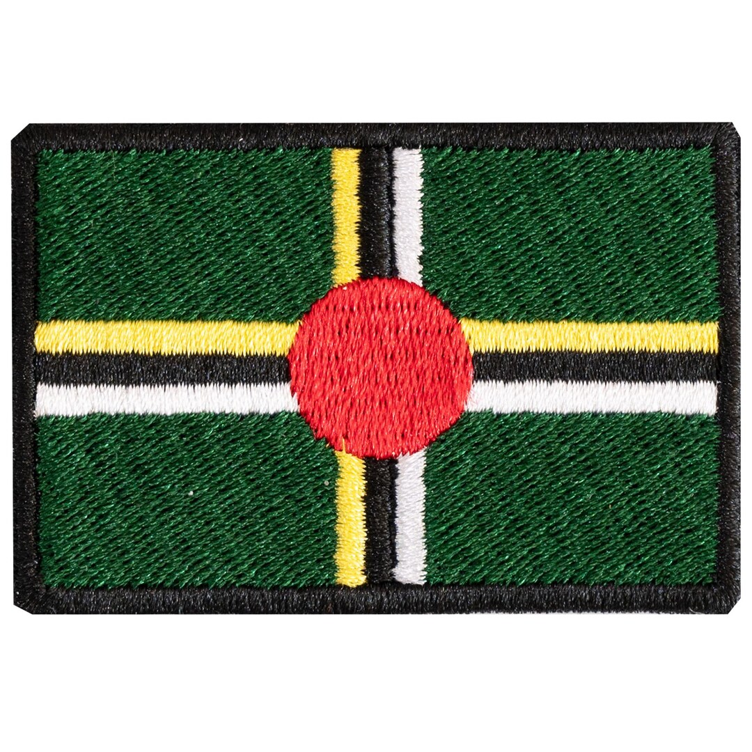 Dominica Flag Embroidered Patch. Sew-on or Iron-on. Various Designs to ...